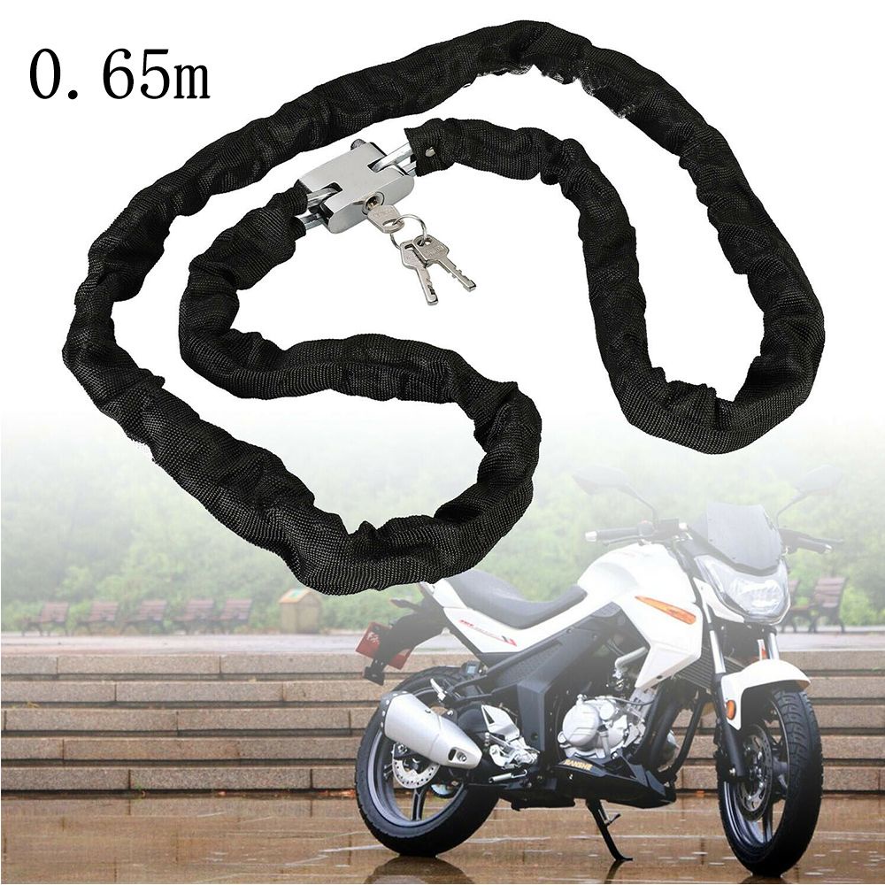 ล็อคป้องกันการโจรกรรม065M Metal Motorcycle Motorbike Heavy Duty Chain ...