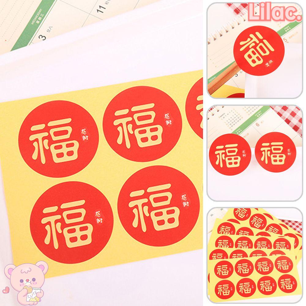 LILAC 9pcssheet 4cm New Year Stickers DIY for Red Envelope Bags Gift ...