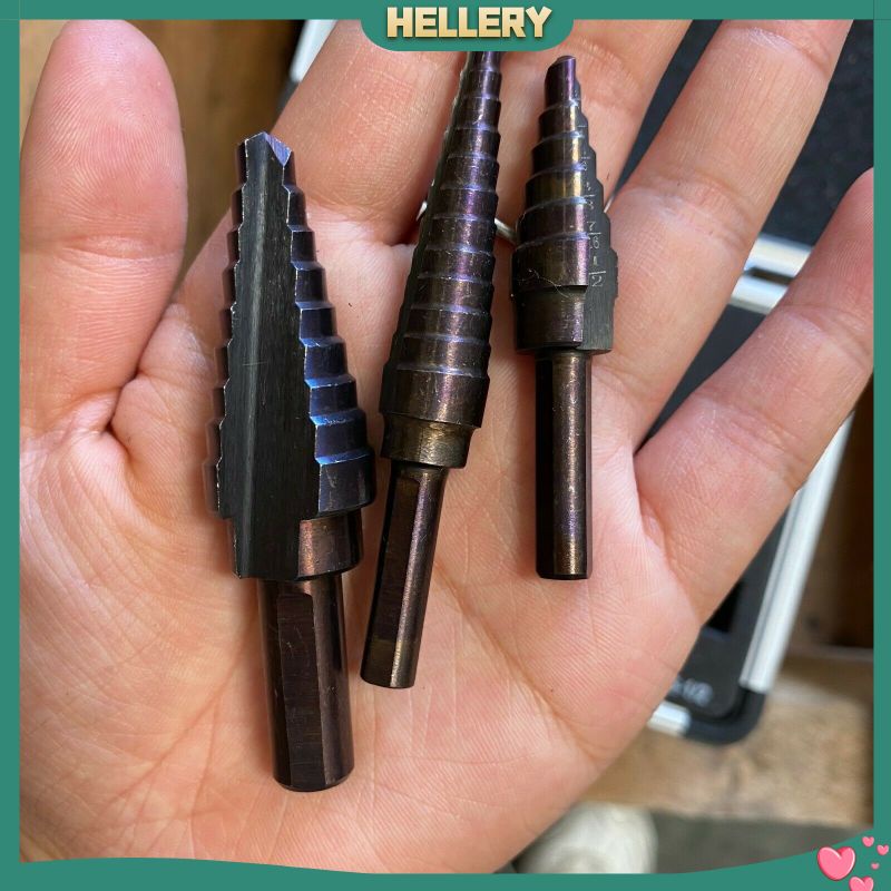 [HELLERY]5pcs Multi-Step Drill Bit High Speed Steel Cone Drill Hole ...