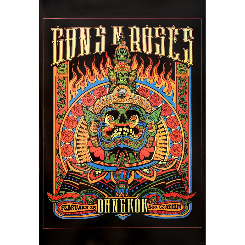 โปสเตอร์ คอนเสิร์ต วงดนตรี ร็อค Guns N’ Roses live in Bangkok POSTER 24 ...