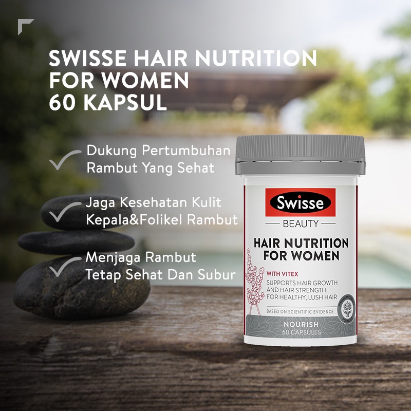 Swisse Hair Nutrition For Women 60 Capsules ช่วยให้ผมแข็งแรงเติบโตและเงางามจากภายใน ...