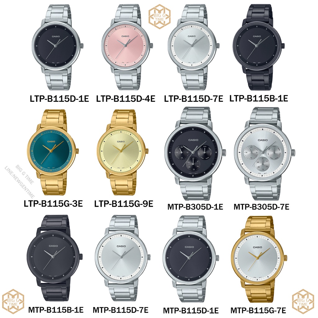 ใหม่ 2021 นาฬิกา Casio ของแท้100 Ltp B115b Ltp B115d Ltp B115g Mtp B115b Mtp B115d Mtp B115g
