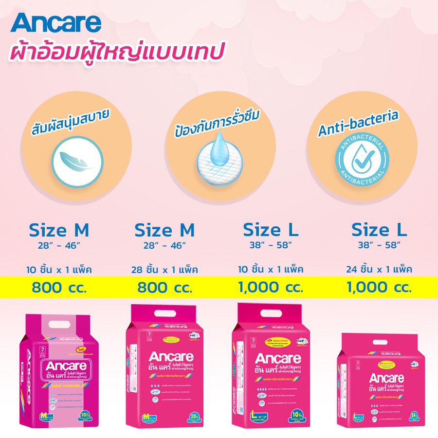 ขายยกลัง ผ้าอ้อมผู้ใหญ่ ไซส์ M 10ชิ้น x10 แพ็ค ผ้าอ้อมราคาถูก แบบเทป ...