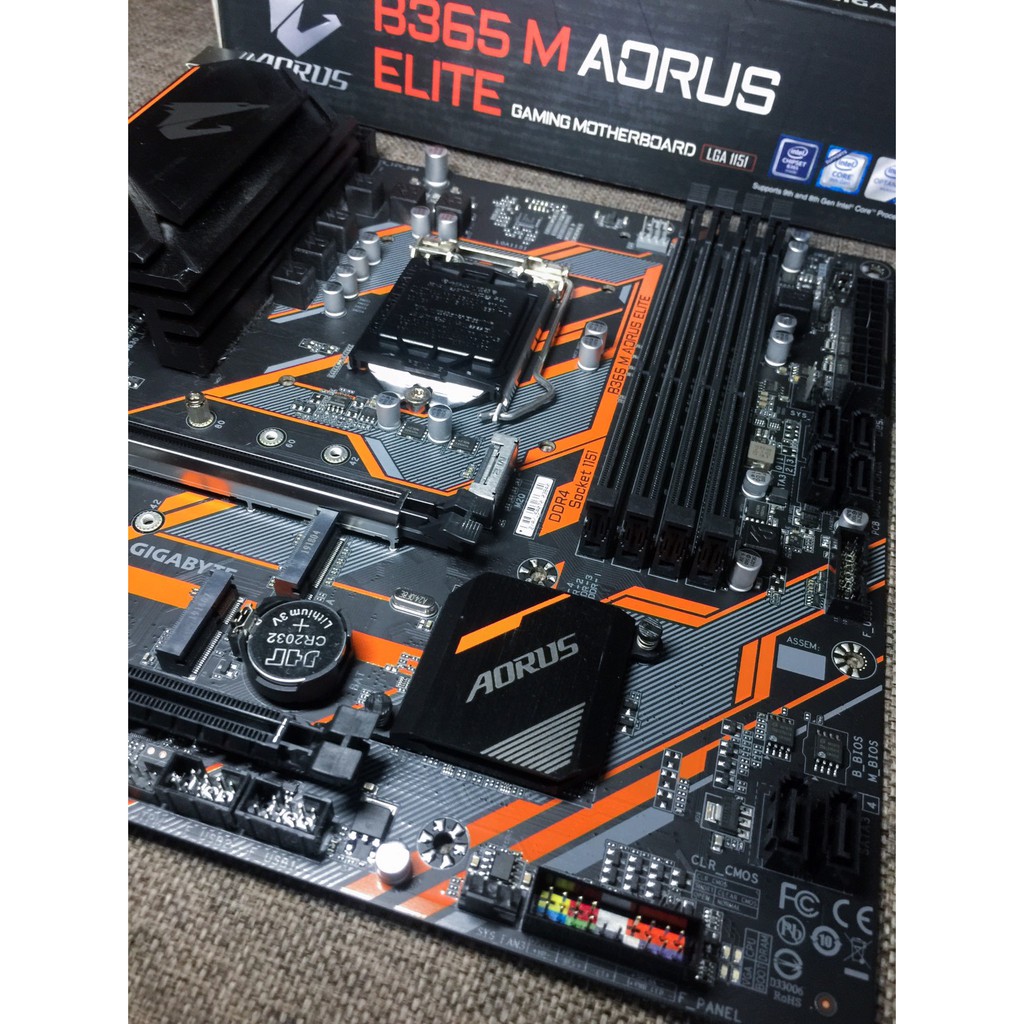 (ประกัน3ปี) GIGABYTE B365 M AORUS ELITE MAINBOARD (เมนบอร์ด) 1151 ...