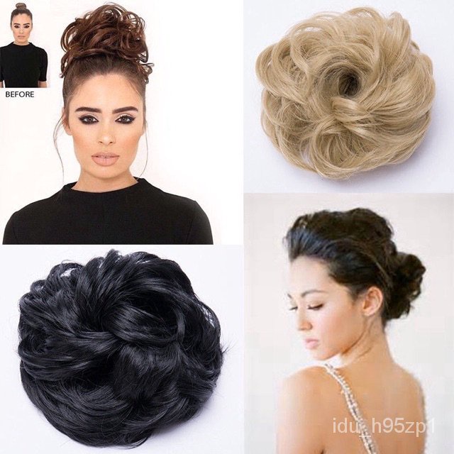 [OCT] HOT Natural Curly Messy Bun Hair Piece Scrunchie Extra Thick Wig ...
