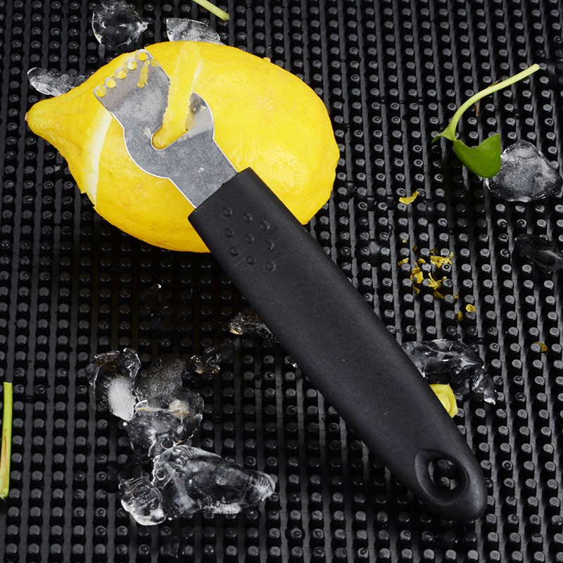 Black handle multi-function grooved knife lemon citrus scraper grater ...