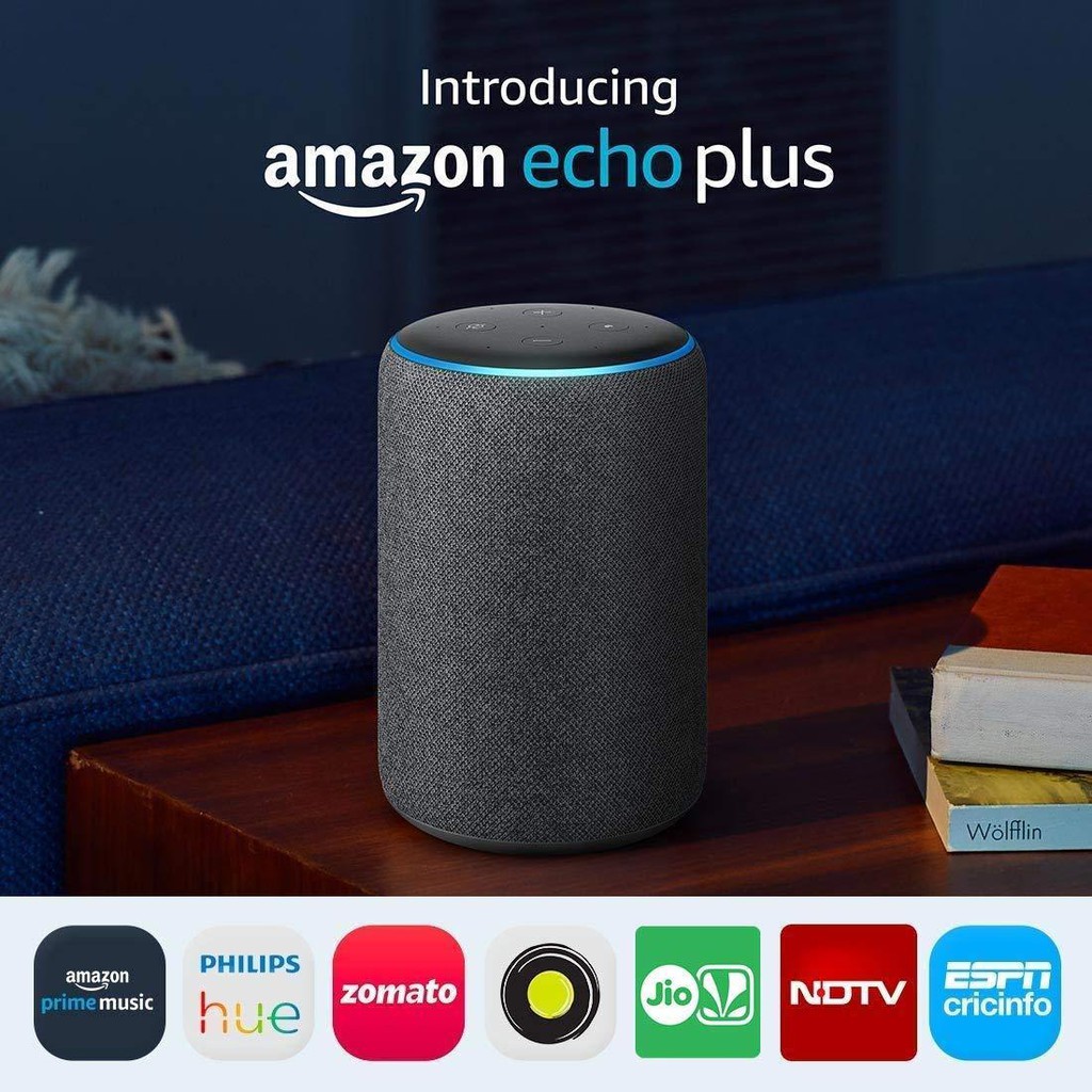 Amazon Echo Plus (2nd Gen) - ลำโพงอัจฉริยะเล่นเพลงตามคำสั่งเสียงพรีเมี่ยมควบคุมอุปกรณ์ไฟฟ้าใน ...