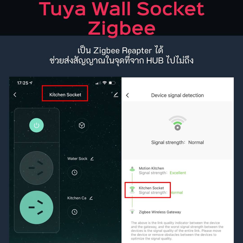 Tuya Wall Socket Zigbee เต้ารับติดผนัง แทนช่องเดิมได้ ปลั๊กผนัง สั่งานผ่าน App สั่งงานด้วยเสียง ...