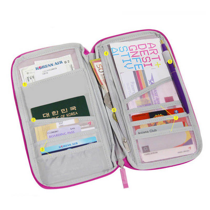 Portable Credit ID Card Storage Bag Wallets Passport Holder Travel ...