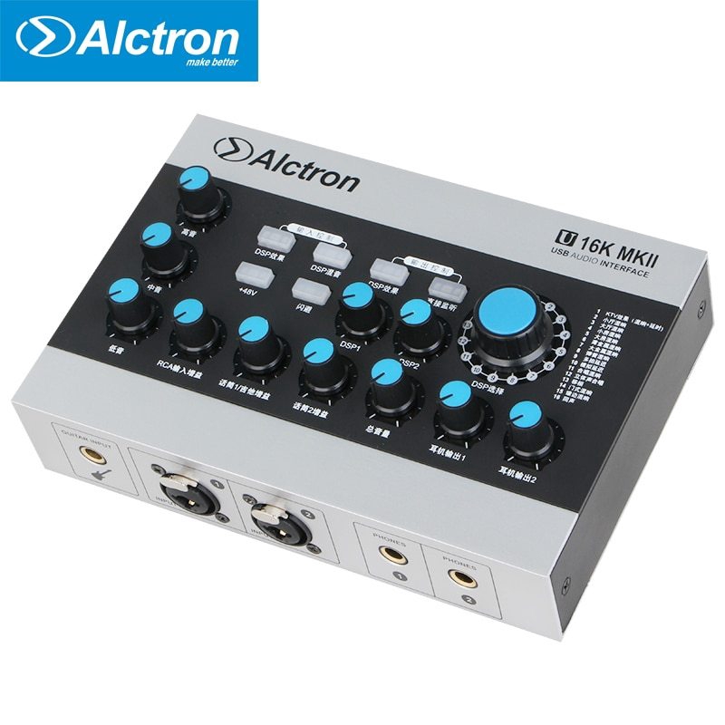 Alctron U16K MKII Multi-effect USB Sound Card Audio Interface A Fully ...