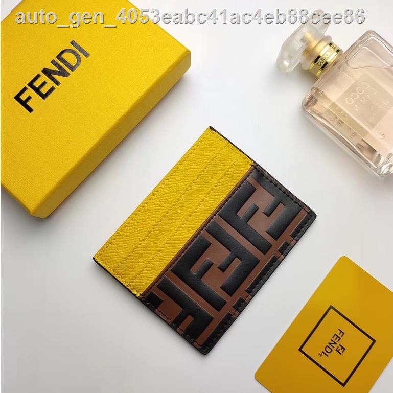 (With gift box) Genuine high quality Fendi card holder F is Fendi ...