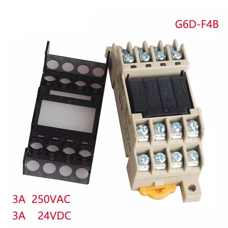 omron G6D-F4B DC24V Terminal ซ็อกเก็ตรีเลย์24VDC 5A W(4Pcs) G6D-1A-ASI ...