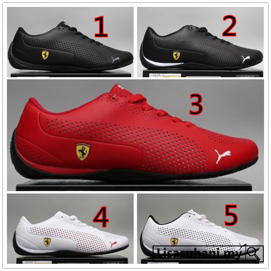 รองเท้าผ้าใบPuma Puma Men s Ferrari Track Racer Splicing Sneakers Hair ...