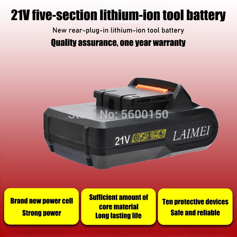 สว่านแบตเตอรี่21V Power Lithium Battery Large Capacity Cordless ...