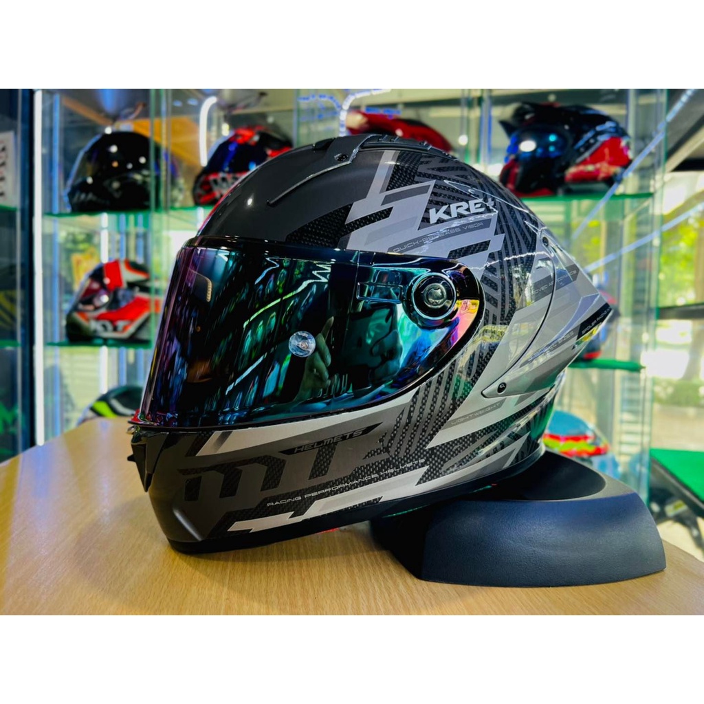 MT HELMET KRE หมวกกันน๊อค คาร์บอน รูปทรง Sport Racing จากสเปน มาตรฐาน ...