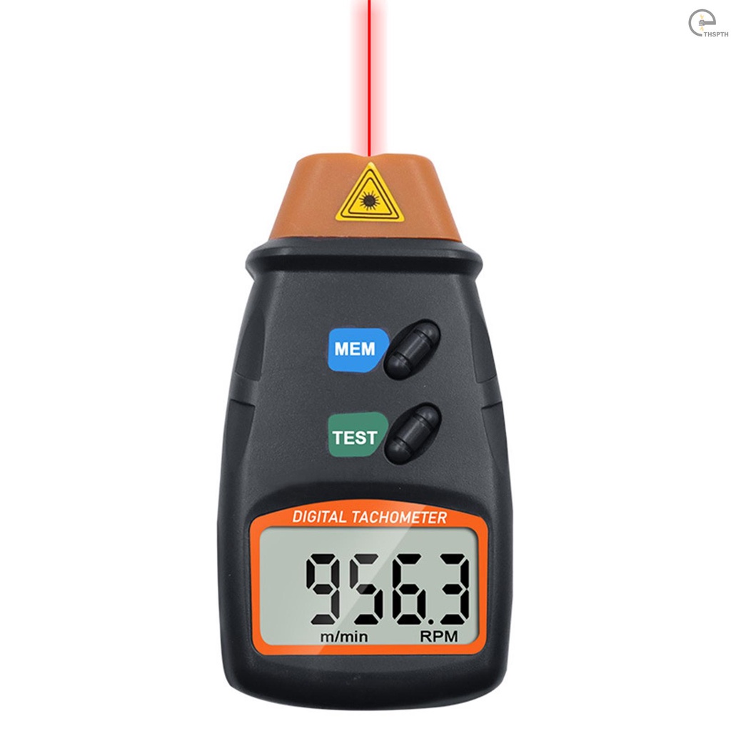 [T&H] Handheld Digital Tachometer 2.5-99999RPM Non-contact Laser ...