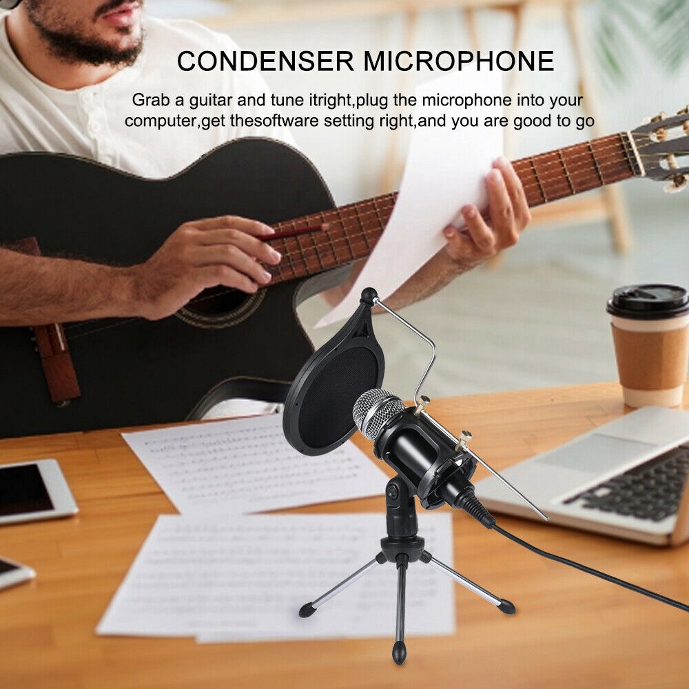 Professional Home Live Studio Condenser Microphone Vocal Recording Mic ...