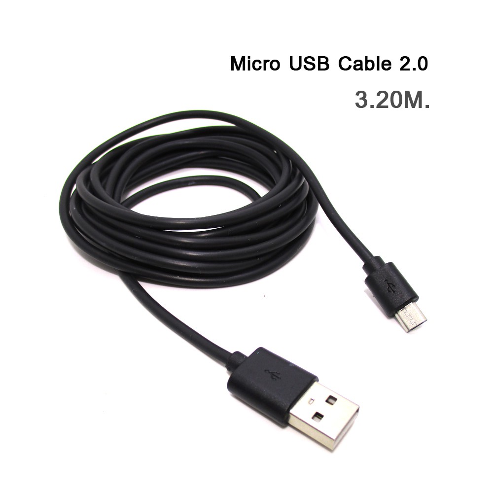 สาย Micro USB 2.0 Cable ความยาว 3 เมตร | Shopee Thailand