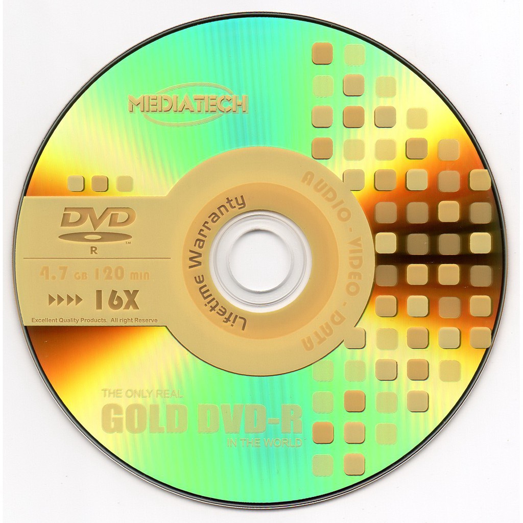 Mediatech (จริง) GOLD DVDR / DVD-R / ดีวีดีเปล่า 50 ชิ้น - (22026 ...