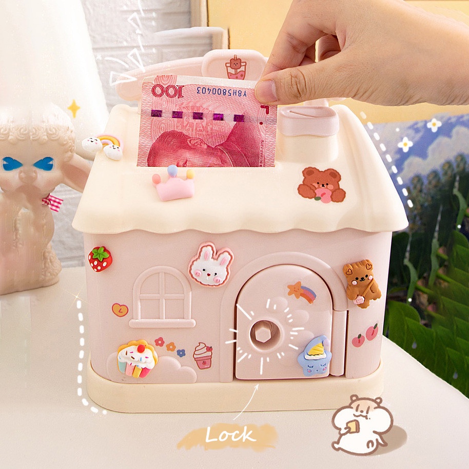 กระปุกออมสินKawaii iggy Bank Cartoon Cute House Shae Money Box iggy ...