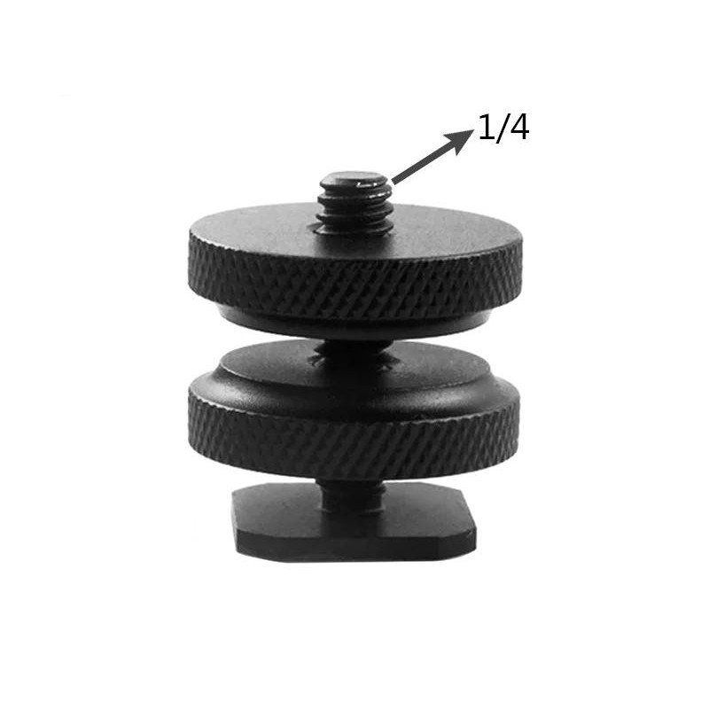 Double Hot shoe connector 14 camera screw hot shoe boots adapter ตัว ...