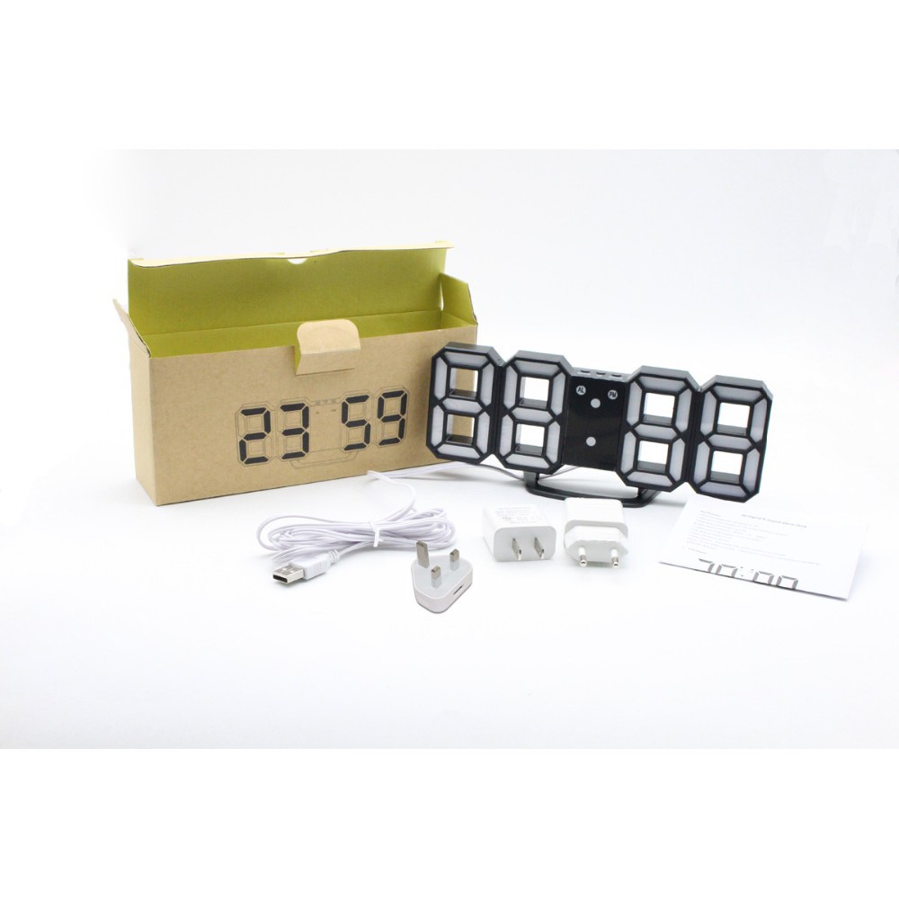 XB-นาฬิกาดิจิตอล (JH828) 52x21x3cm นาฬิกา ตั้งโต๊ะ LED DIGITAL CLOCK ...