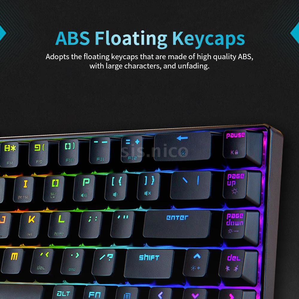 Sis Magic-Refiner Mk14 Rgb แผงคีย์บอร์ดเล่นเกม 68 คีย์โลหะ N-Key สีฟ้า ...