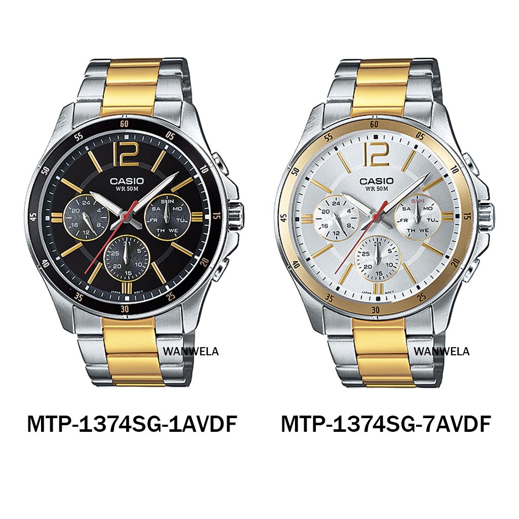 ใส่โค้ดลดเพิ่ม ของแท้ นาฬิกาข้อมือ Casio ผู้ชาย รุ่น MTP-1374 สาย ...