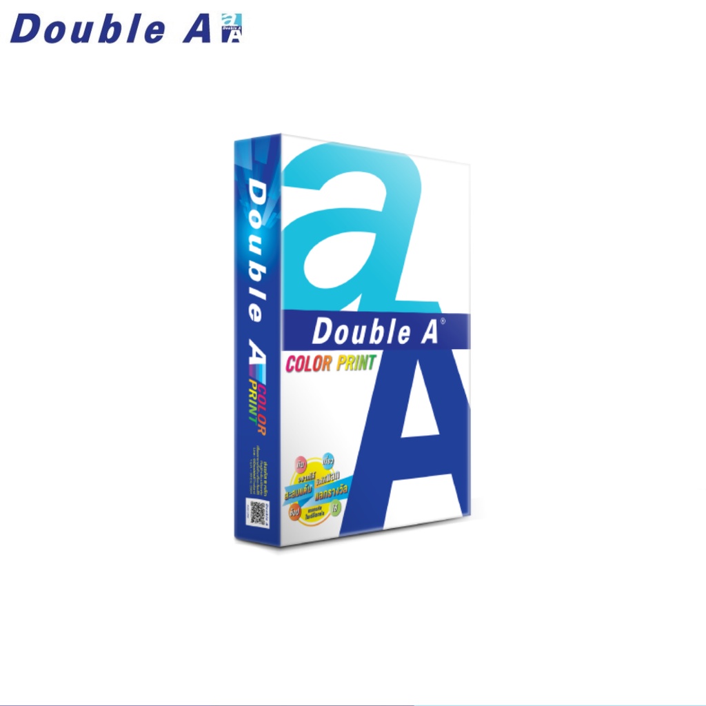 ส่งฟรี 90 แกรม แถมแฟ้มสีฟ้า Double A Color Print กระดาษถ่ายเอกสาร 90 แก ...