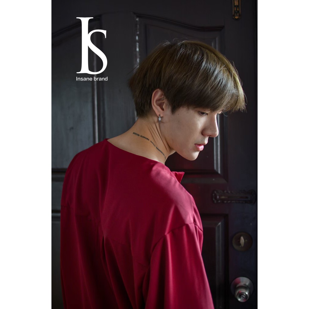 Insane Brand Shirt รุ่น ALY คอจีนโบราณ Red - insanebrand.shop - ThaiPick