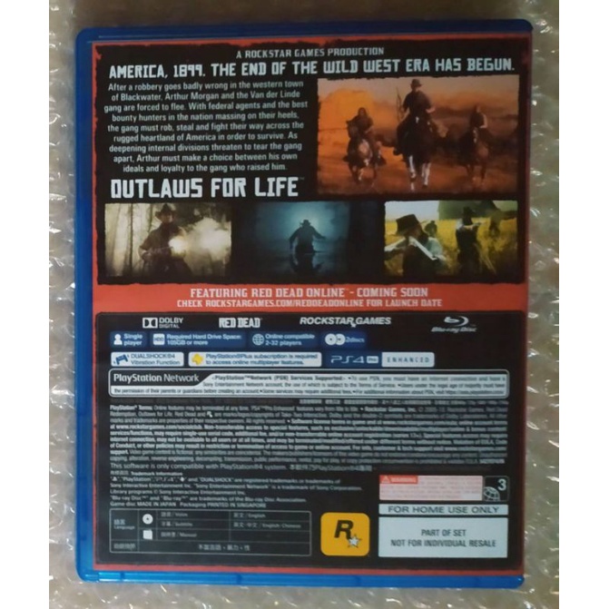 RED DEAD REDEMPTION II ภาษาอังกฤษ Z3 PS4 ROCKSTAR COWBOY ENGLISH R3 ...