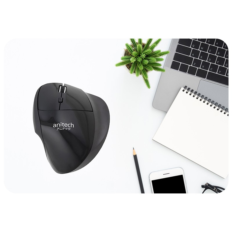 Anitech Wireless Vertical Mouse W225 Black เมาส์ไร้สาย by Banana IT ...