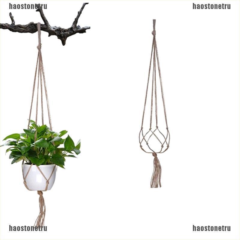 (etru)Hemp Rope New Braided Hanger Pot Green Plant Hanging Rope Basket ...