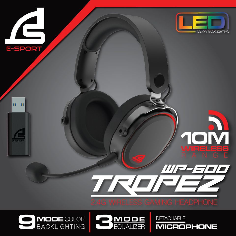 SIGNO E-Sport หูฟังไร้สาย เกมส์มิ่ง 2.4G Wireless Gaming Headphone รุ่น ...