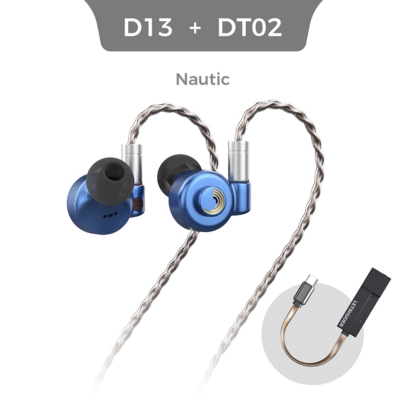 LETSHUOER D13 customize 13mm dynamic driver IEM moving coil headphones ...
