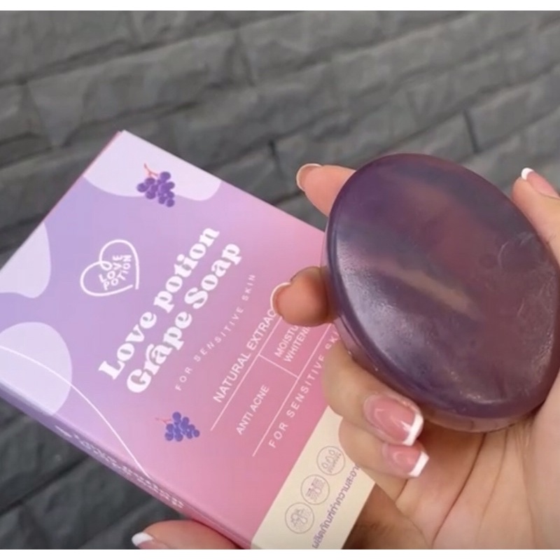 พร้อมส่ง มีCOD GRAPE SOAP สบู่องุ่น ล้างทำความสะอาดล้ำลึก ลดการเกิดสิว ...