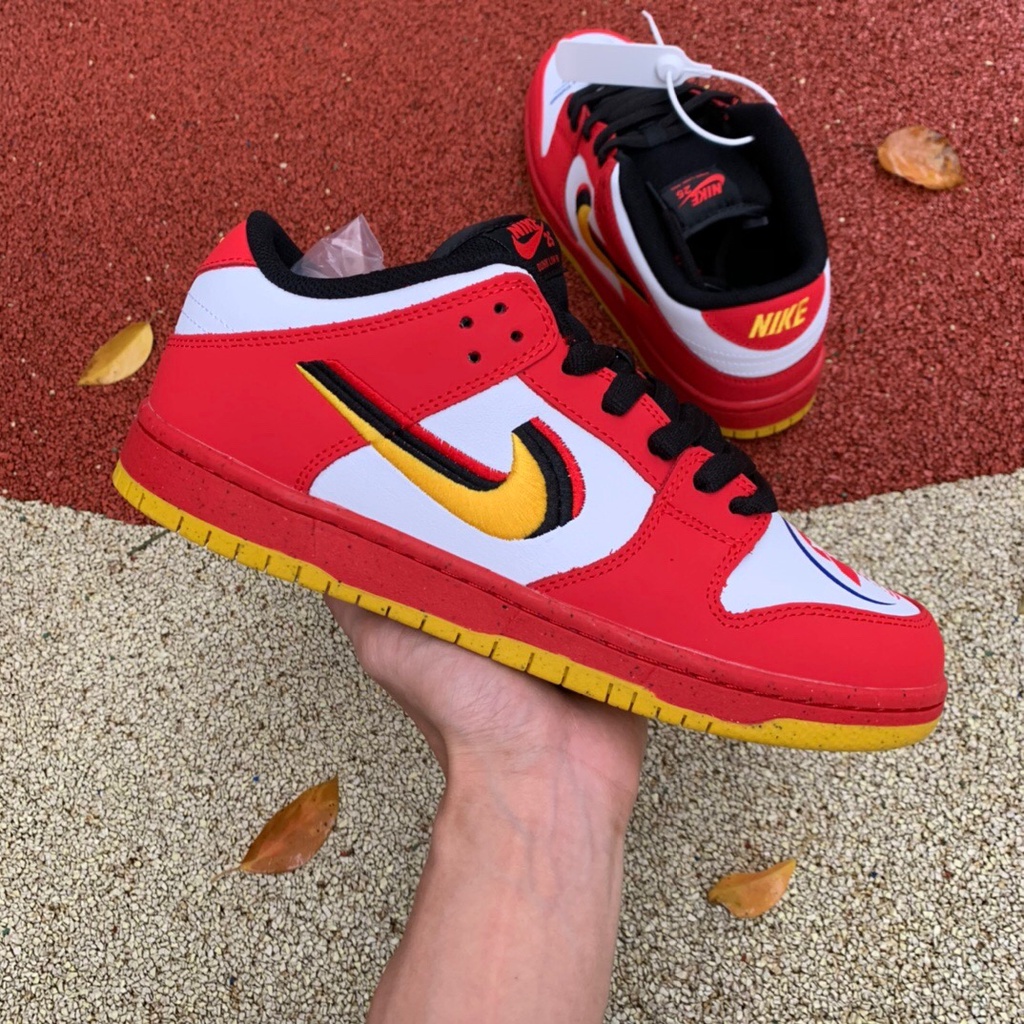 Nike Sb Dunk Low White Red Yellow 25 Anniversary Limited รองเท้าผ้าใบ ...