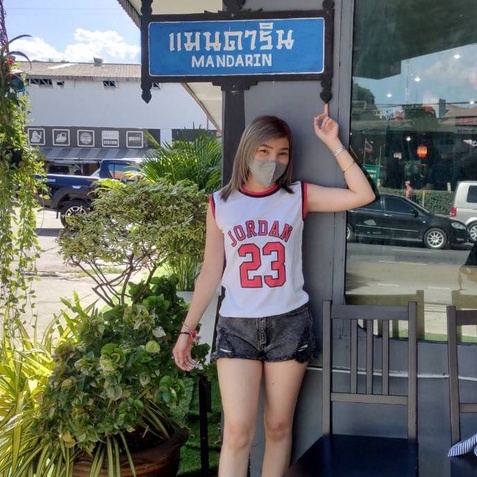 เสื้อบาส ชายหญิง ฟรีไซส์ SMLXL ใส่ได้ ทรงโอเว่อร์ไซส์ตัวใหญ่ (รอบอกยืดได้ถึง 36-42 ยาว 29 ...