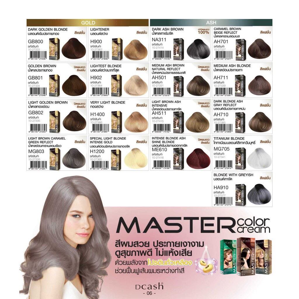 ดีแคช มาสเตอร์ 705 ไททาเนียมบลอนด์ สีเทาควันบุหรี่ สีผม สีย้อมผม ครีม ...