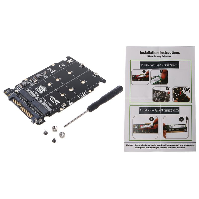 2 In 1 M.2 Nvme Sata-Bus Ngff Ssd To Pci-E U.2 Sff-8639 อะแดปเตอร์แปลง ...
