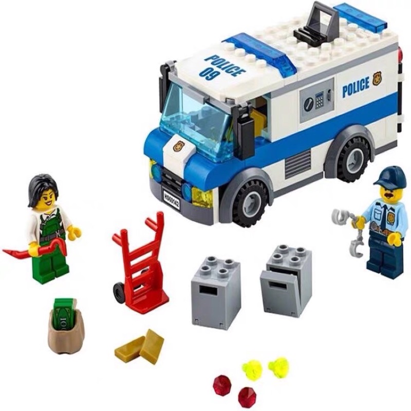 ตัวต่อของเล่น LEGO 60142 city police bank money truck police catch bad ...