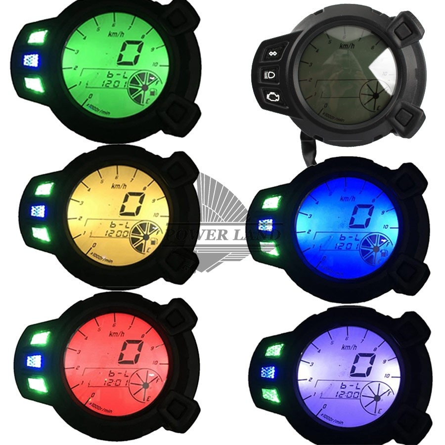 （In Stock）Black Motorcycle Instruments 10000 RMP LCD Digital ...