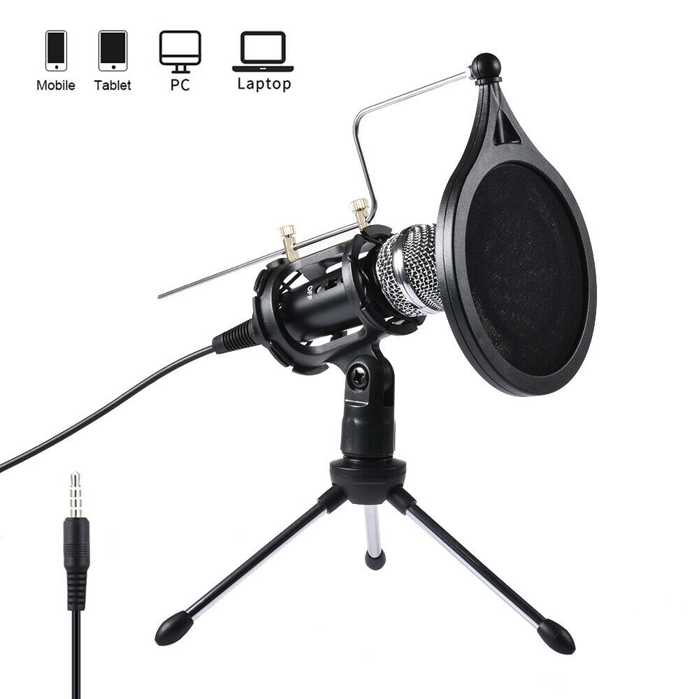 Professional Home Live Studio Condenser Microphone Vocal Recording Mic ...