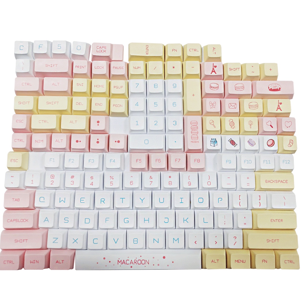 แป้นพิมพ์คอมพิวเตอร์ 1 Set Xda Macaron Theme Pbt Keycaps Dye Subbed Key Caps For Cherry Mx ...