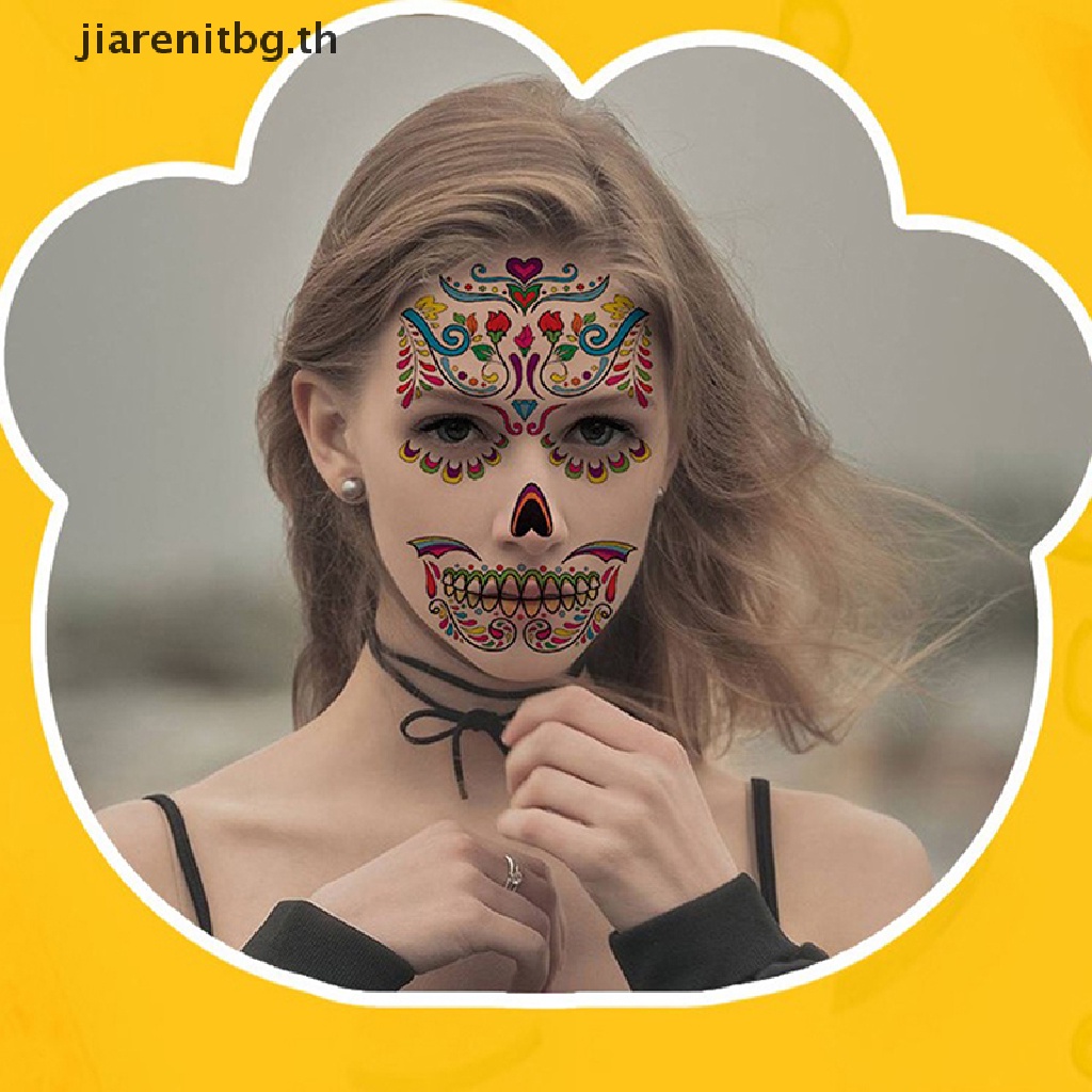 Renbg สติกเกอร์รอยสักบนใบหน้า ลายฮาโลวีน 1 แผ่น 2023 - jiarenitbg.th ...