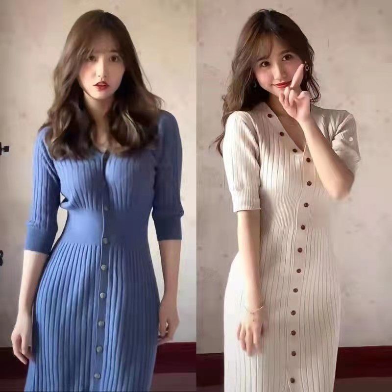 Tik Tok Yi Li Xiao Sha Zi กระโปรง Ares สีฟ้าเดียวกัน สไตล์ใหม่ 2021 ฤดู ...