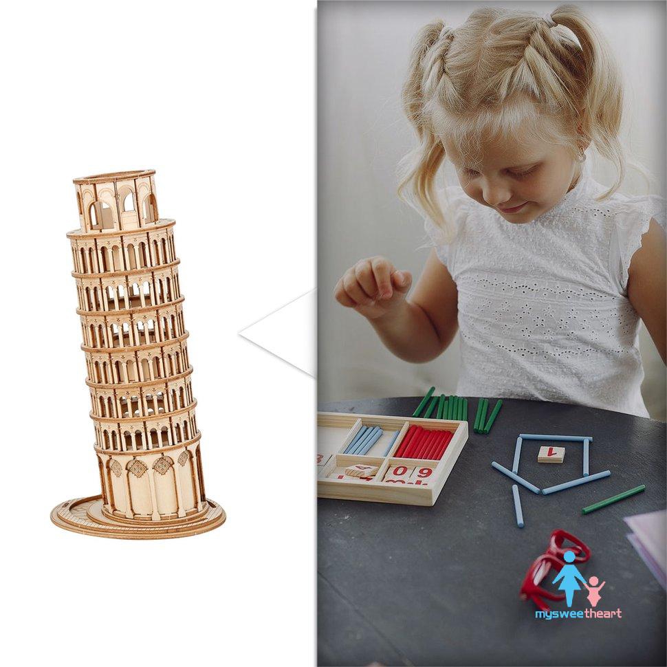 【Education Toys】Leaning Tower of Pisa 3D Wooden Puzzle Assembly Toy ...