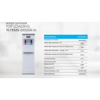 Midea Water Dispenser รุ่น YL1932S ตู้ทำน้ำร้อน-น้ำเย็น | Shopee Thailand