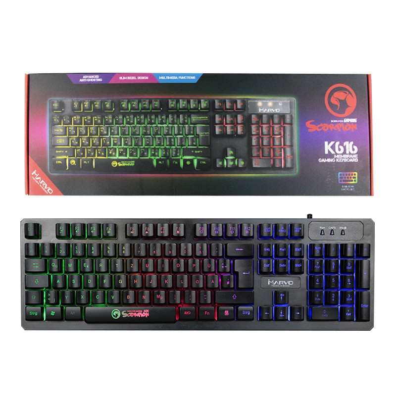 MARVO K616 KEYBOARD GAMING SCORPION รับประกัน 1 ปี ของแท้ 100% | Shopee ...