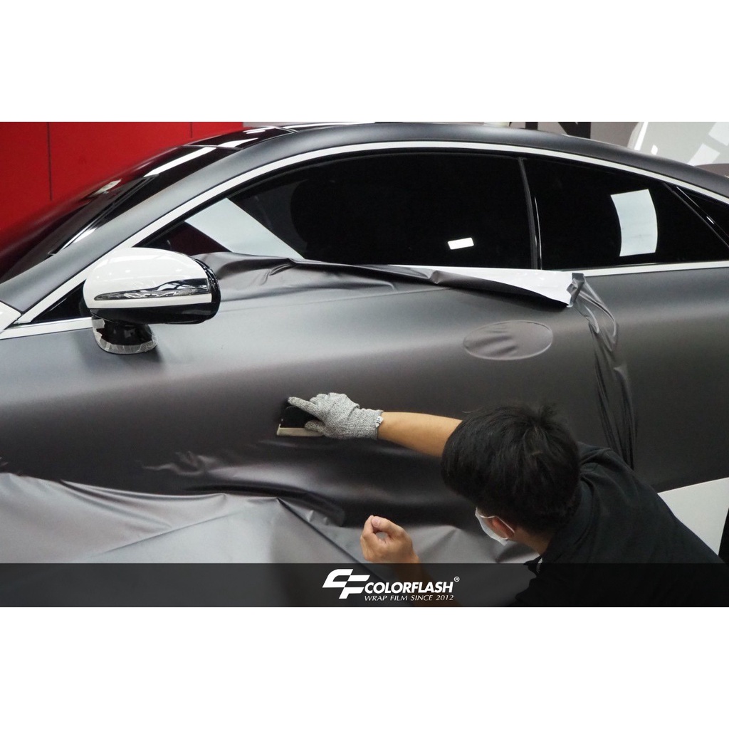 Colorflash Wrap film สีฟ้า ฟิล์มเปลี่ยนสีรถ สีรถยนต์ มอเตอร์ไซค์ ฟิล์มกันรอย กัน UV ฟิล์มติดรถ ...